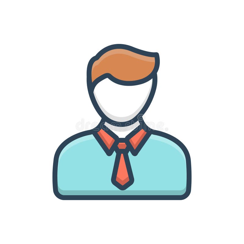 Color Illustration Icon for Salesman, Sales and Person Stock ...