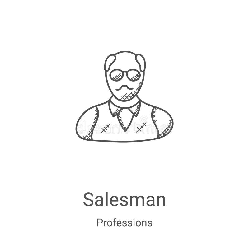 Salesman Line Icons, Signs, Vector Set, Linear Concept, Outline ...