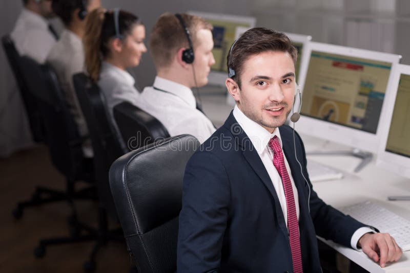 Salesman at work stock photo. Image of smile, smiling - 76243744