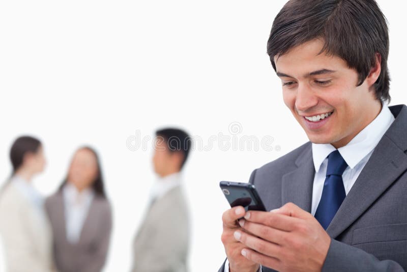 Perplexed Man and Woman Looking at Mobile Phone Stock Photo - Image of ...
