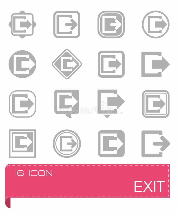 Salga el sistema del icono ilustración del vector. Ilustración de ...