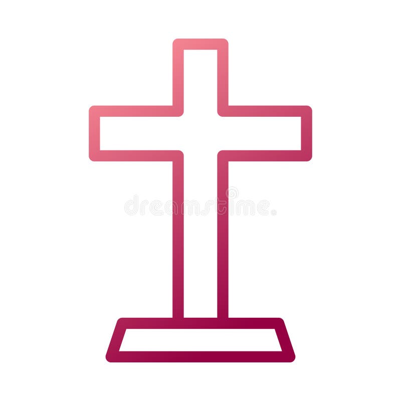 Salib Icon Gradient White Red Colour Easter Symbol Illustration Stock ...