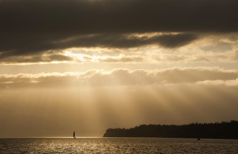 Saliboat Sunrise stock photo. Image of america, sail - 29430358