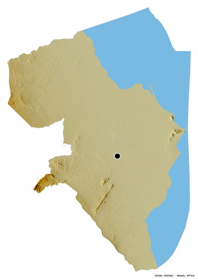 Salima, District of Malawi, on White. Relief Stock Illustration ...