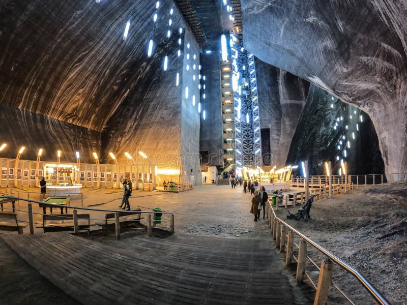 Salina Turda Salt Mine in Turda, Romania Stock Photo - Image of ...