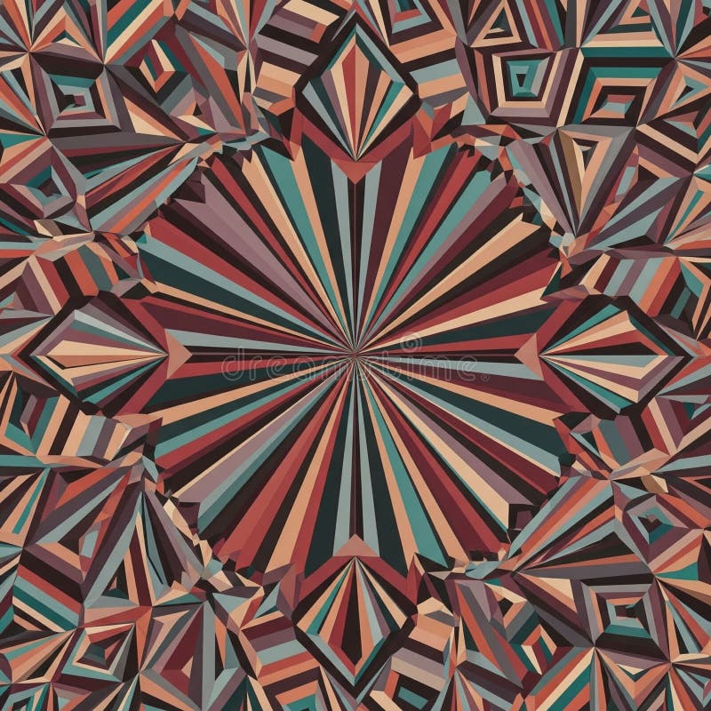 Radial Burst Geometric Pattern - Abstract Striped Design Stock ...