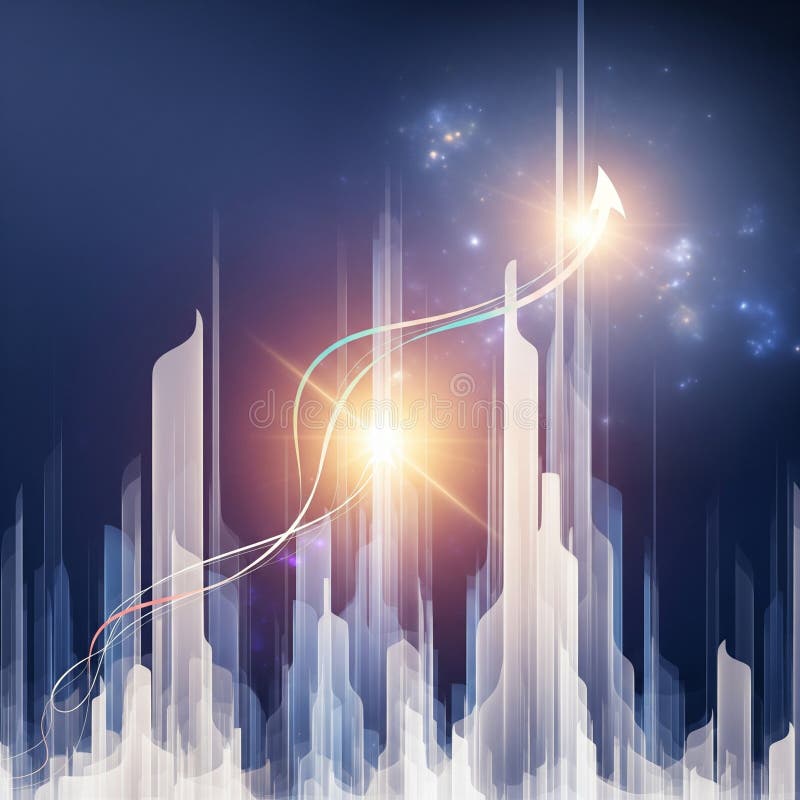 Futuristic City Growth and Urban Development Concept Stock Image ...