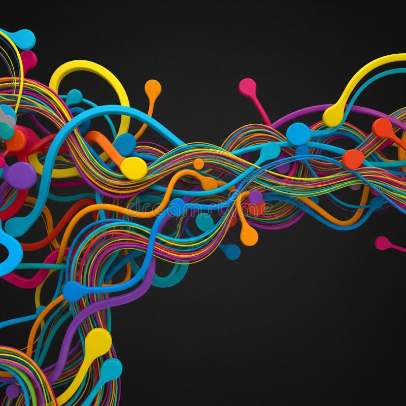 Dynamic Connections: Communication Network Stock Illustration ...