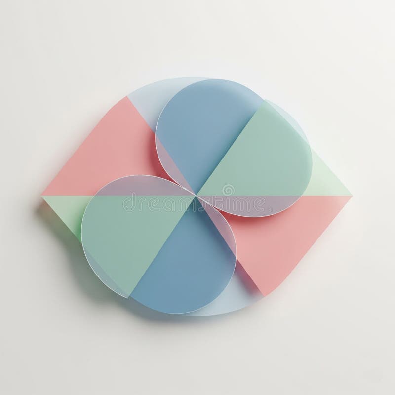 Pastel Translucent Geometric Overlays - Modern Abstract Design Stock ...