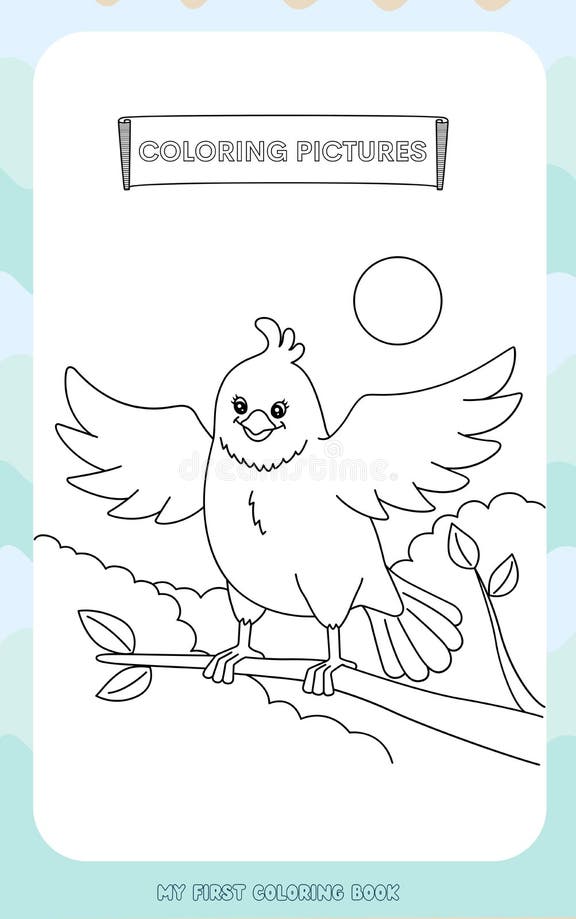 My First Coloring Book (sixth Edition : Birds) Stock Illustration ...