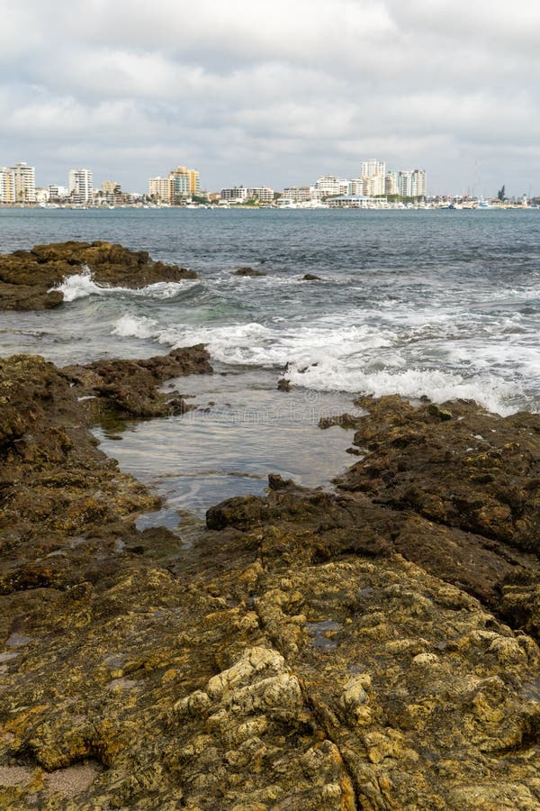 Salinas Beach, Ecuadoe editorial stock image. Image of natural - 223221474