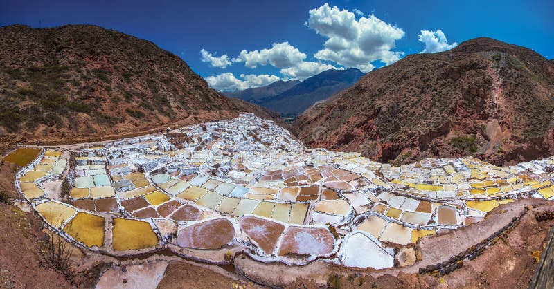 Salinas De Maras, Man-made Salt Mines Near Cusco, Peru Stock Image ...