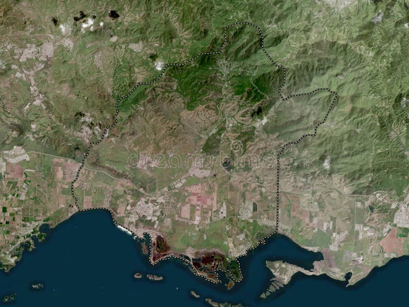 Salinas, Puerto Rico. High-res Satellite. No Legend Stock Illustration ...