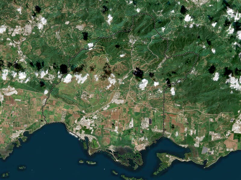 Salinas, Puerto Rico. Low-res Satellite. No Legend Stock Illustration ...
