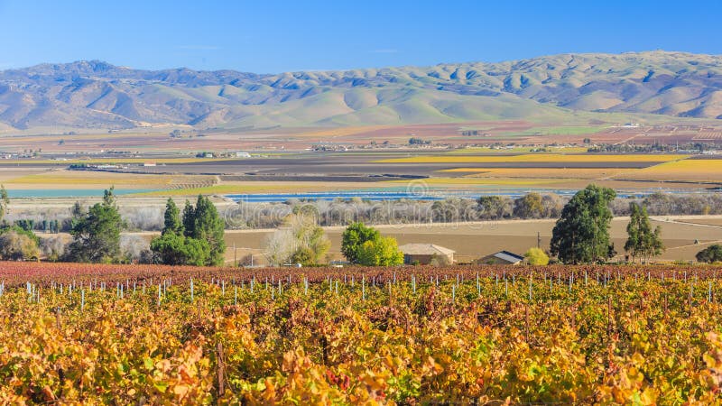Salinas Valley Farmland Patchwork Landscape View from an Airplane ...