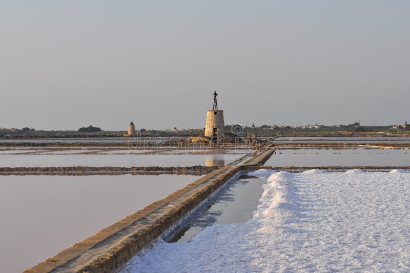 Salino (planos De La Sal) En Marsala Imagen de archivo - Imagen de ...