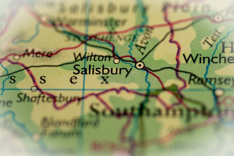 Salisbury, England Highlighted on a World Map Stock Photo - Image of ...