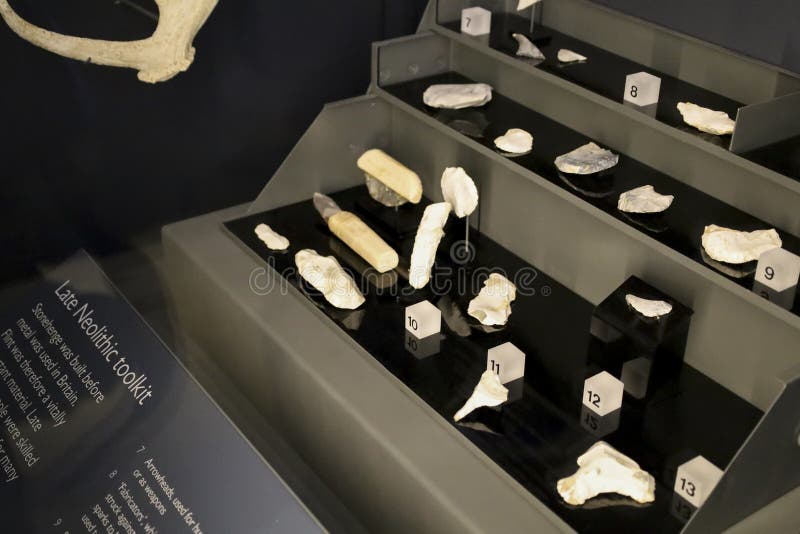 Prehistoric Objects, Tools and Bones Exhibited at the Visitor Center of ...