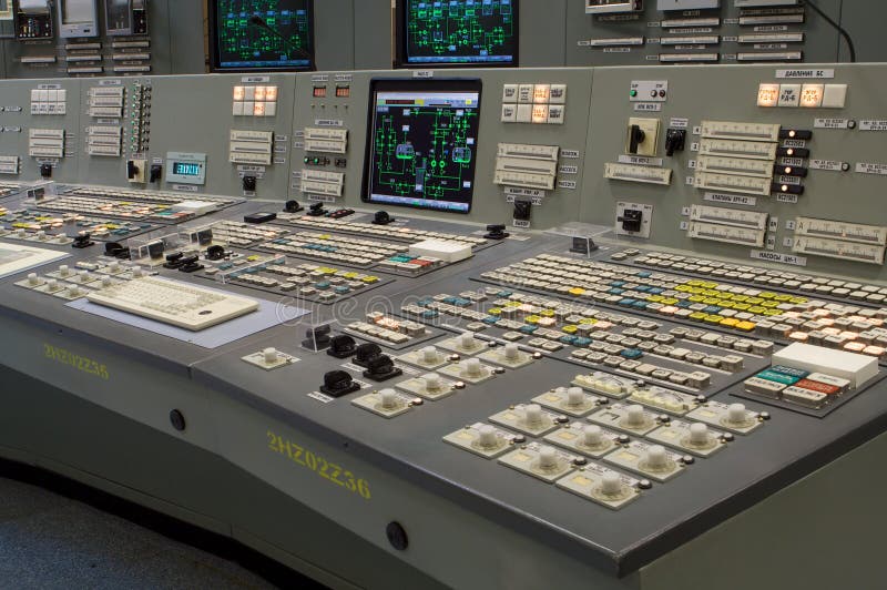 Salle De Contrôle - Centrale Nucléaire Photo stock - Image du panneau ...