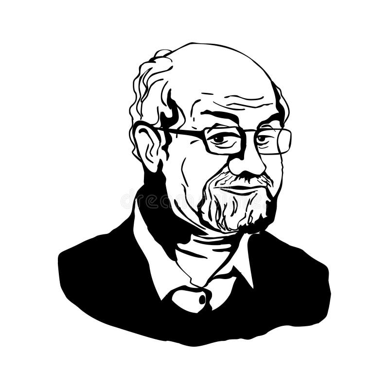 Salman Rushdie.Vector Portrait of Salman Rushdie Editorial Stock Image ...