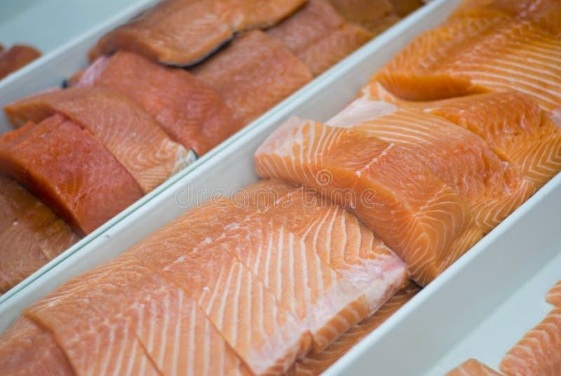 Salmon stock image. Image of pink, meat, butcher, fresh - 10085855