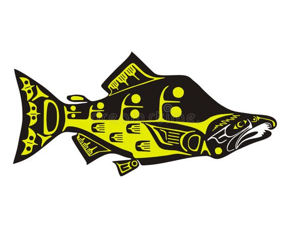 Native American Salmon Symbol Stock Illustrations – 51 Native American ...
