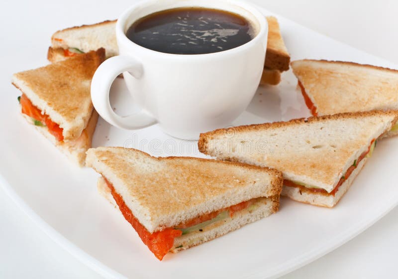 Salmon club sandwiches stock image. Image of parsley - 41320883