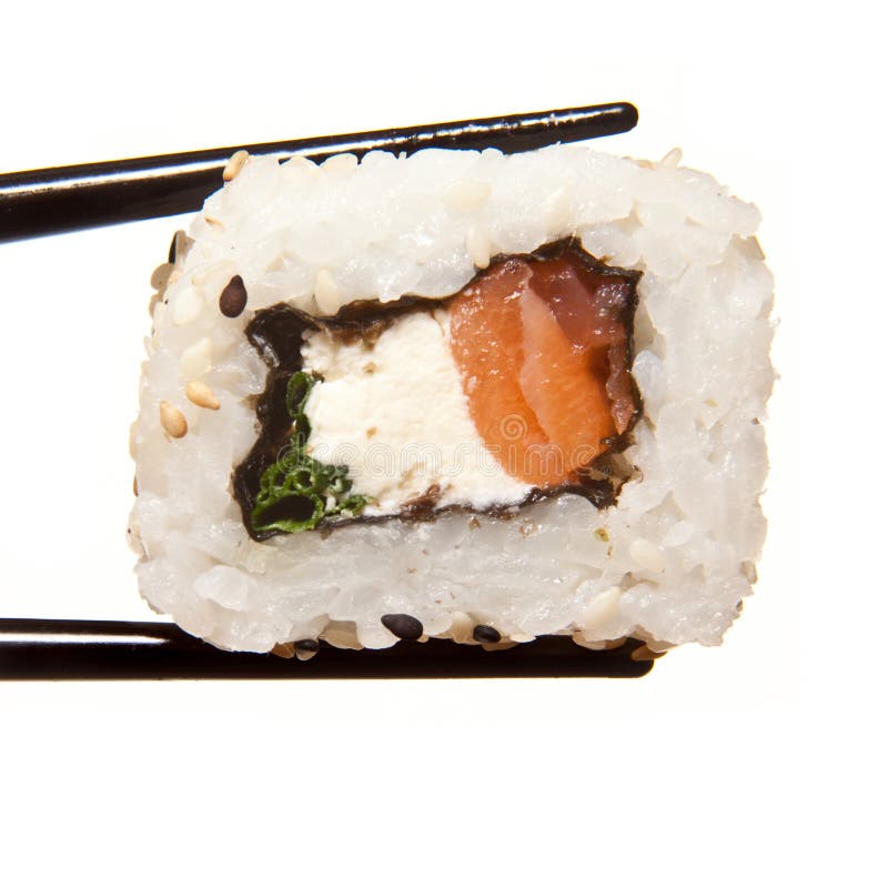 Salmon Cream Cheese Sushi stock photo. Image of nori - 18896446