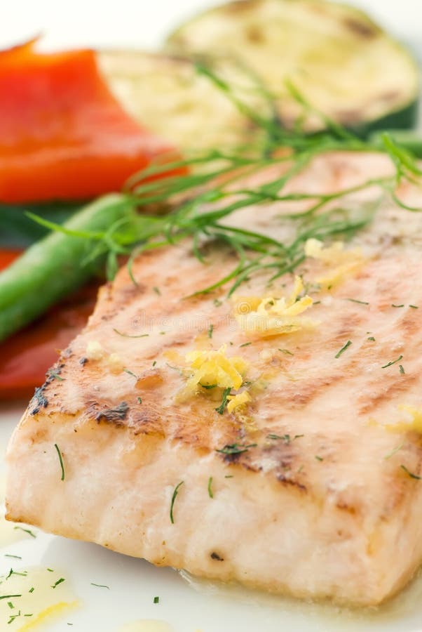 Salmon filet stock image. Image of isolated, green, filet - 17428817