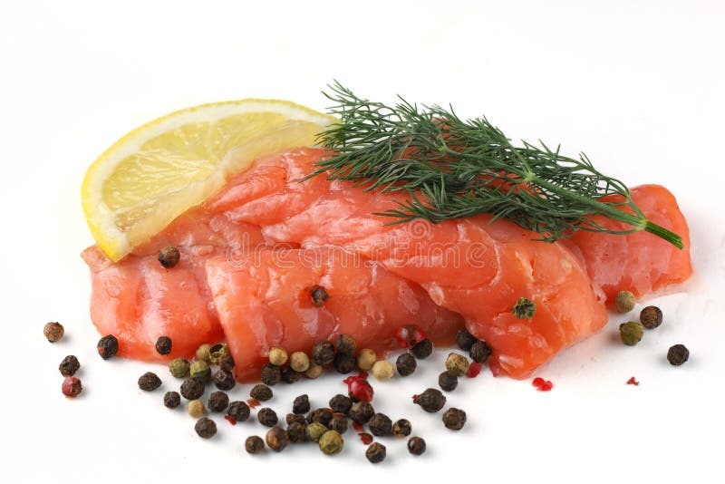 Salmon Fillet Meal on White Stock Photo - Image of steak, healthy ...