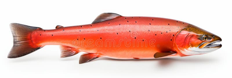 Brightly Colored Salmon Fish Viewed from the Side, Showcasing Its ...