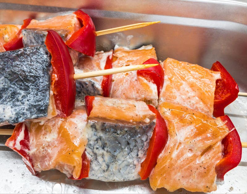 Red fish a grill stock photo. Image of pepper, meal - 205086002