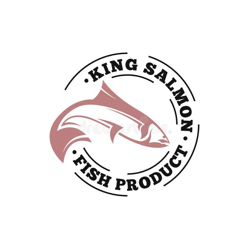 Salmon Fish Logo Design Concept Vector Stock Illustration ...