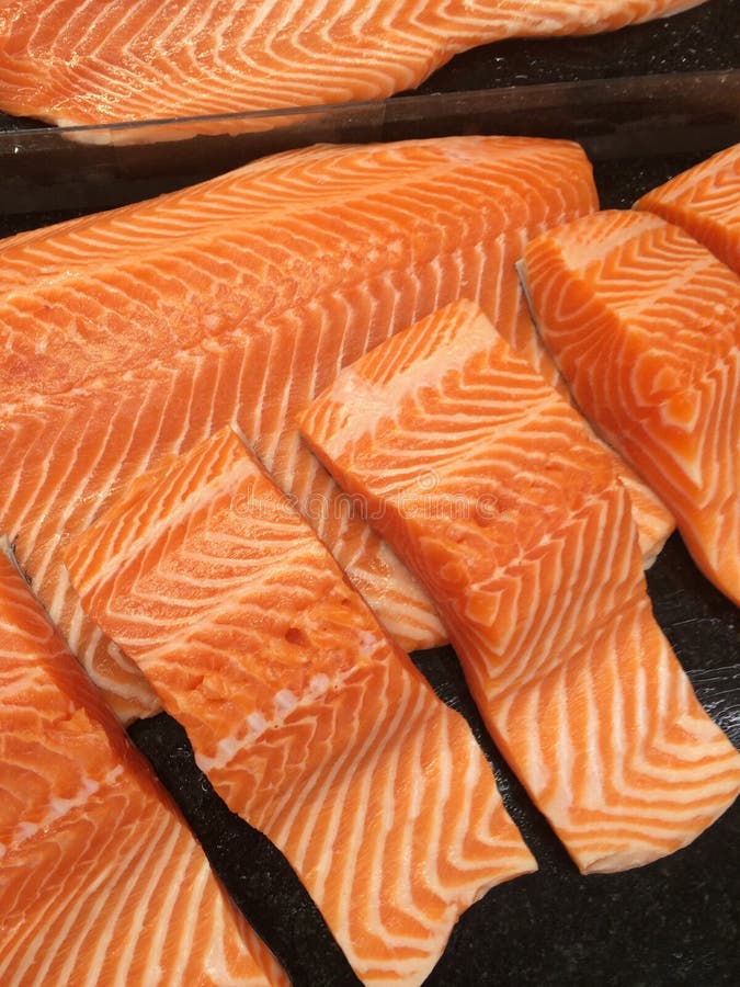 Salmon fish stock image. Image of consumer, market, food - 75827725