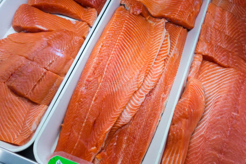 Salmon fish meat stock image. Image of fish, food, background - 121249317