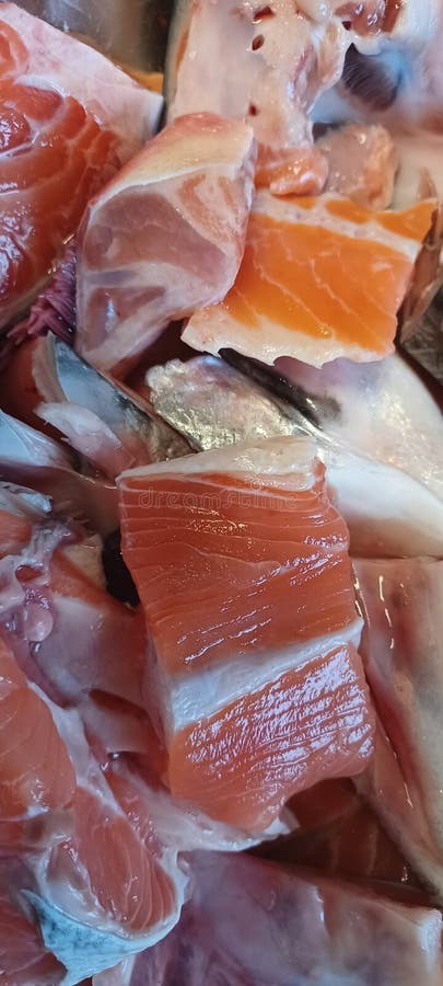 Salmon Fish Slice Food Natural Stock Image - Image of food, natural ...