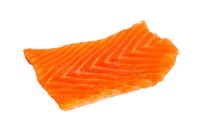 Salmon Fish Slice Isolated on the White Stock Image - Image of ...