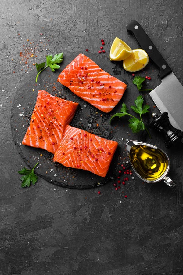 Salmon. Fresh salmon fish stock photo. Image of closeup - 113481880