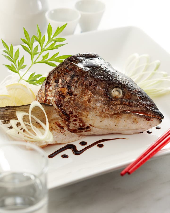 Salmon head stock image. Image of dinner, seafood, delicious - 8999633