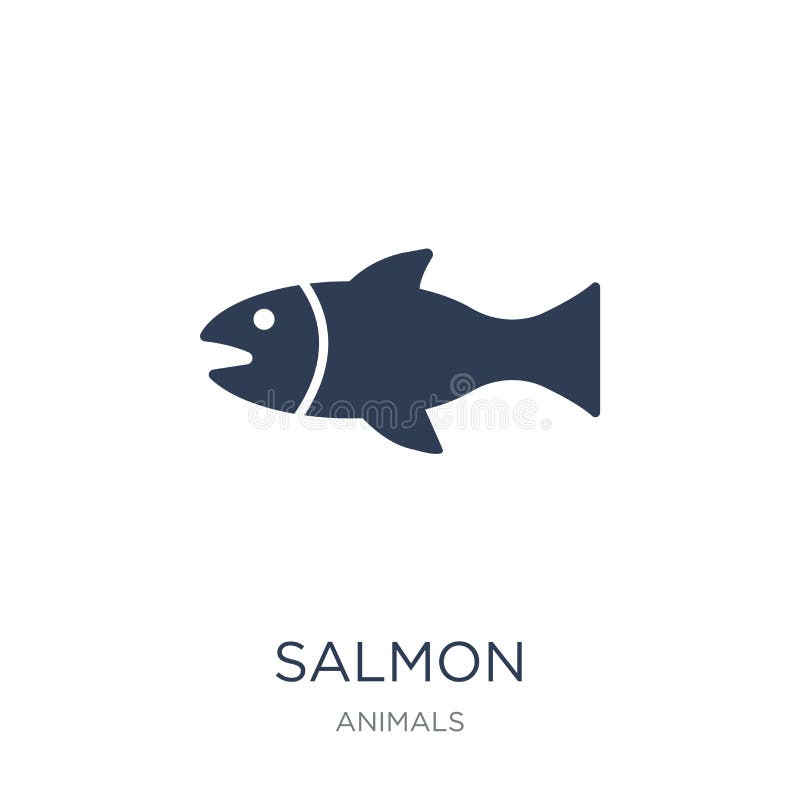 Salmon Icon. Trendy Flat Vector Salmon Icon on White Background Stock Vector - Illustration of ...