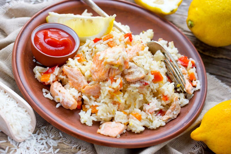 Rice Pilaf in a Large Cast-iron Cauldron on Fire Stock Photo - Image of ...
