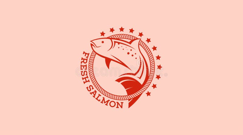 Salmon Logo Design Template Vector Stock Image - Image of fresh, icon ...
