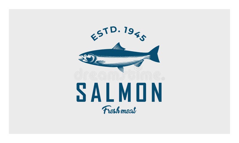 Salmon Logo Design for Your Projects Stock Vector - Illustration of ...