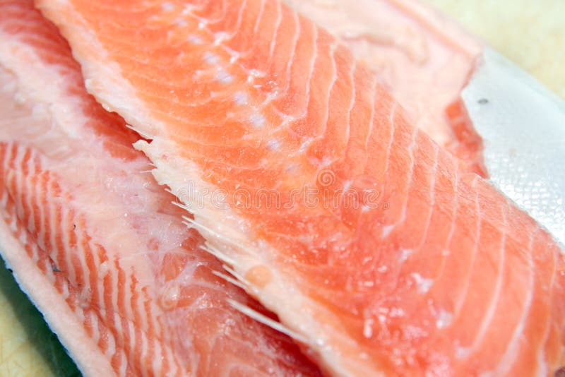 Salmon meat stock image. Image of peeled, orange, food - 7466537