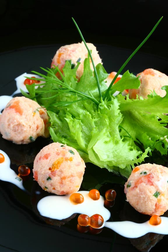 Salmon pate stock photo. Image of chive, sauce, black - 12570316