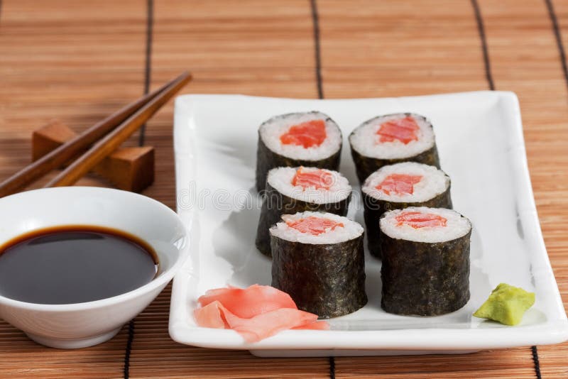 Salmon Roe Roll stock photo. Image of culture, rice, ikura - 12073950