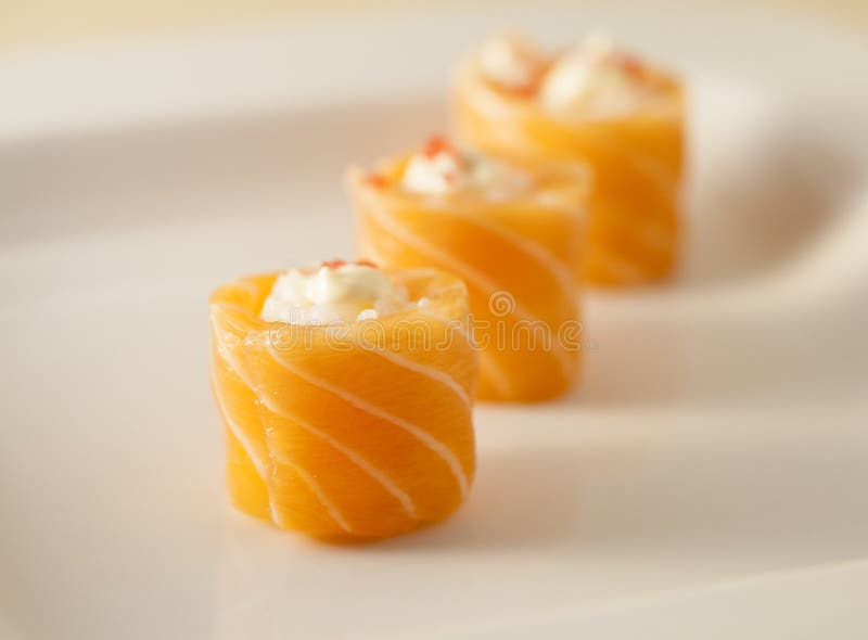 Salmon Rose Sushi stock image. Image of gourmet, nutrition - 31500285