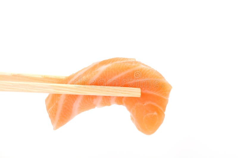 Salmon Sashimi in White Background Stock Image - Image of healthy ...