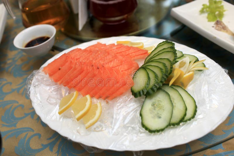 Salmon sashimi stock photo. Image of ingredient, fresh - 39266552
