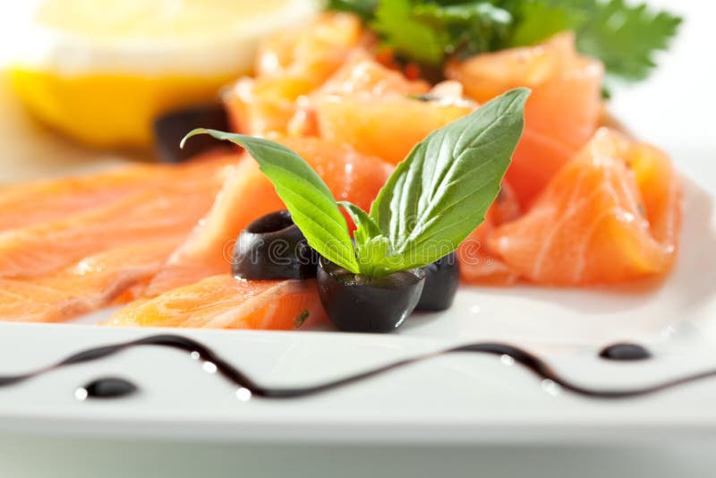 Salmon Slice stock image. Image of fish, dinner, plate - 45302119